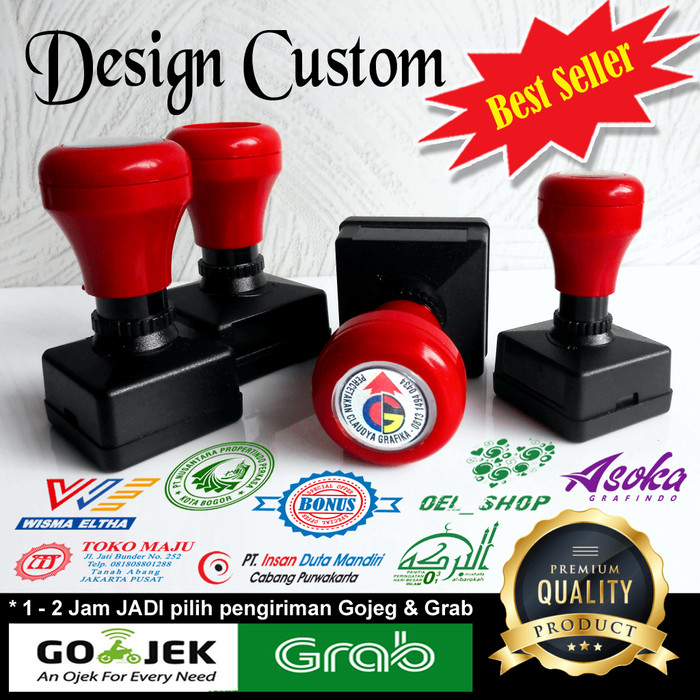 Jual Stempel Otomatis Flash 1 Warna desgn Custom Sesuai Selera 1Jam Selesai - KECIL, 1 WARNA ...