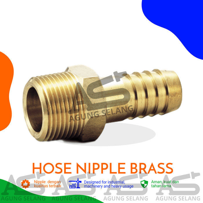 Jual Nepel Selang Kuningan 1" Sambungan Selang Drat Brass 25mm 1inch ...
