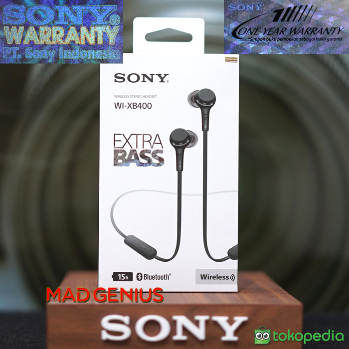 Jual Sony ORI WI-XB400 / WI XB400 / WI XB 400 Wireless Headphones ...