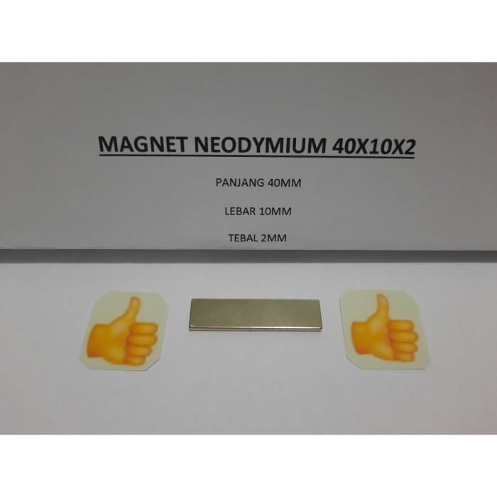Jual Magnet Neodymium KOTAK 40x10x2mm 40x10x2 mm KUAT BAGUS ORI PUTIH ...