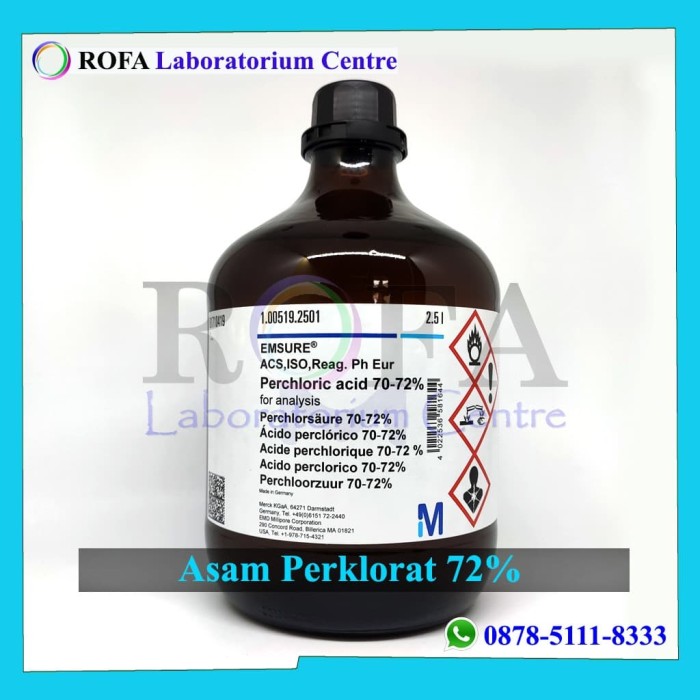 Jual Asam Perklorat / Perchloric Acid Merck 72% 2500 mL - Kota Bandung ...