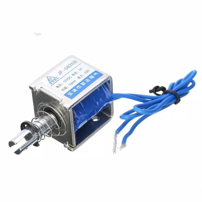 Jual push pull solenoid selenoid 12V 2A 10mm 20N push solenoid 12v dc ...