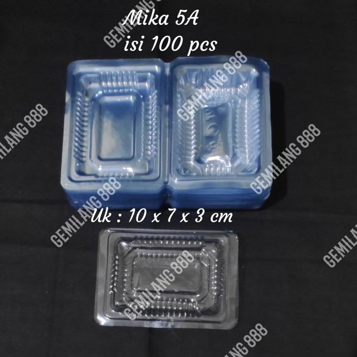 Jual plastik mika Kue uk 5A(isi 100pcs), kotak kue plastik, tempat kue ...