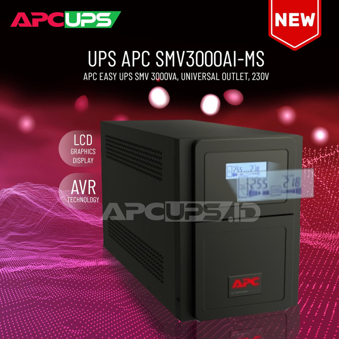 Jual UPS APC SMV-3000AI-MS APC Easy UPS SMV 3000VA, Universal Outlet, 230V - Jakarta Barat ...
