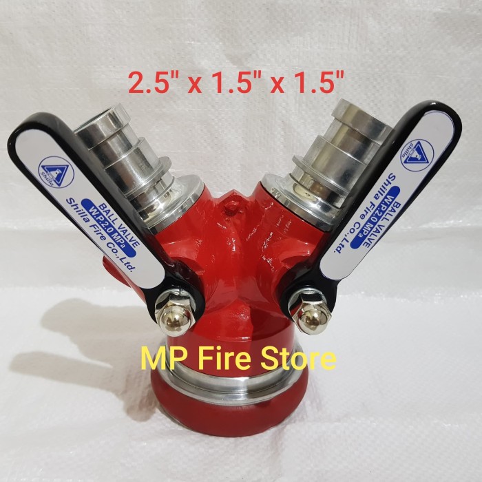 Jual Y Connection Hydrant 2 Handle Cabang 3 way Pemadam 2.5 x 1.5 x 1.5 ...