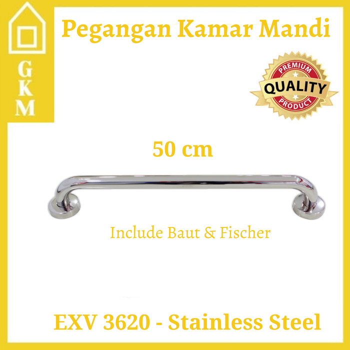 Jual Pegangan Kamar Mandi WC Orang Tua 50cm / Handle WC Stainless Steel ...