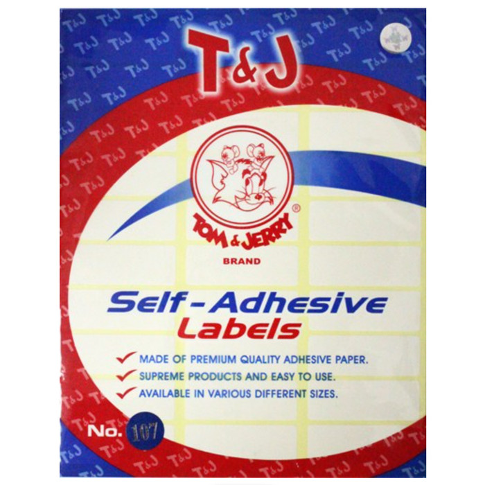 Jual Sticker/Label Tom & Jerry No.107 - T&J Putih Polos - Jakarta Utara - Paperloka | Tokopedia