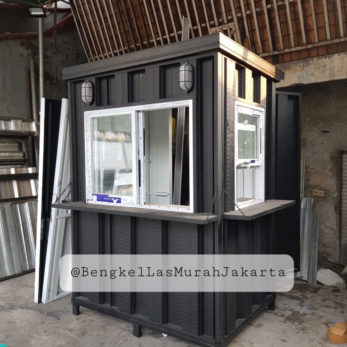 Jual Booth Semi Container / Gerobak Kontainer Knock Down 1.5x1x2 ...