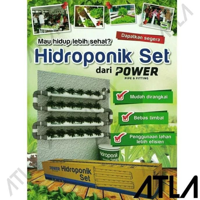 Jual Paket Hidroponik Set Pipa Lubang POWER Hydroponic Starter Kit ...
