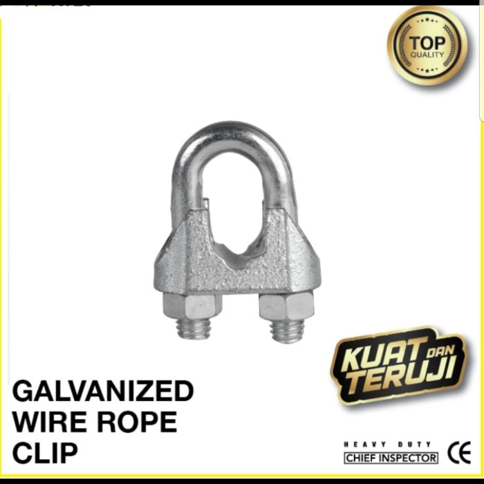 Jual 10MM KLEM CLIP CLAMP KAWAT SELING SLING WIRE ROPE KUALITAS BOLEH ...