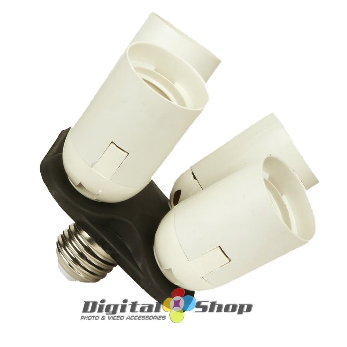 Jual 4 Socket Adapter 4 in 1 Holder E27 Bulb Lamp Light Socket Splitter ...