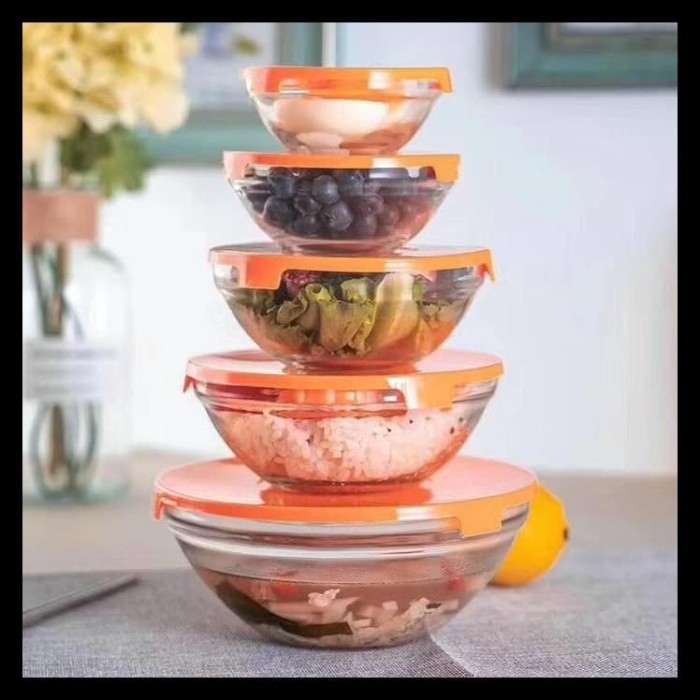 Jual BN Glass Bowl Set / Fresh Bowl kaca / mangkuk microwave glass bowl ...