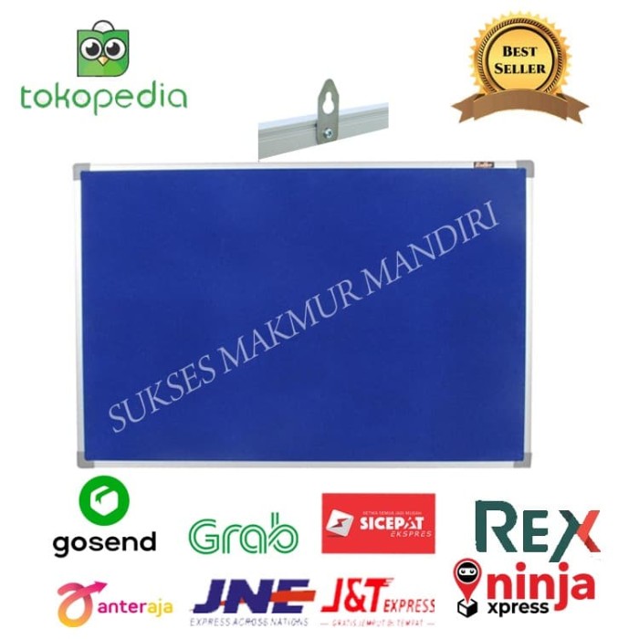 Jual Papan Mading / Softboard Bludru Sakana 120 x 240 cm Gantung ...