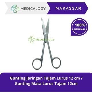 Jual Gunting Jaringan Tajam lurus 12 cm / Gunting Mata Lurus Tajam 12cm ...