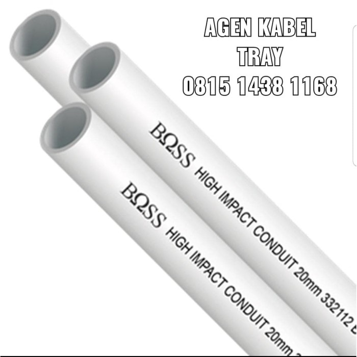 Jual BOSS PIPA PVC CONDUIT 20MM PUTIH - PIPA LISTRIK 290MM/BTG ...