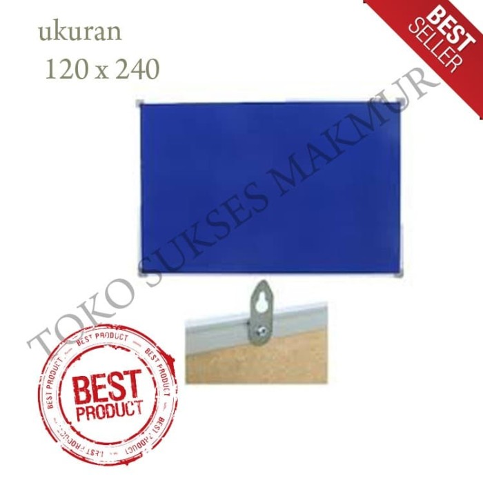 Jual Papan Mading / Softboard Bludru Sakana 120 x 240 cm Gantung ...