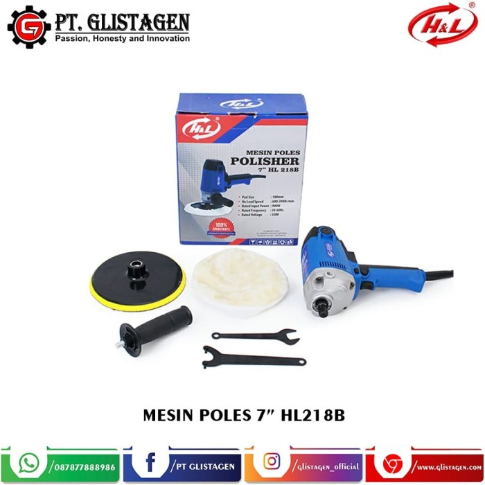 Jual Mesin Poles Mobil Motor Polisher 7" HL 218B Alat Poles Mobil Motor ...