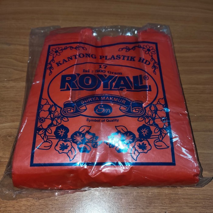 Jual KANTONG PLASTIK MERAH - HDPE UKURAN 17 MERAH - TEBAL - ISI 500 ...