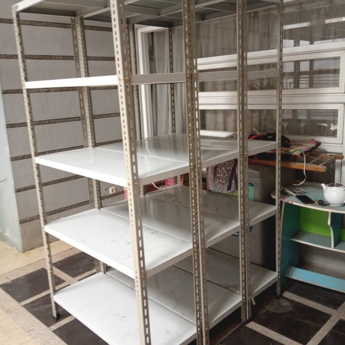 Jual Lemari rak besi susun 5 + 2 tulangan - Kab. Bogor - Mulya jaya rak ...