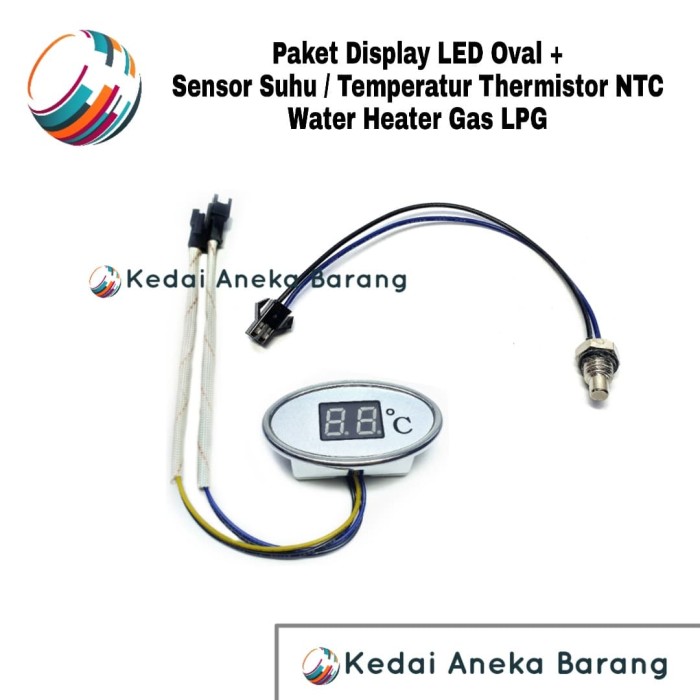 Jual Display LED Oval + Sensor Panas Suhu Temperatur Water Heater Gas ...