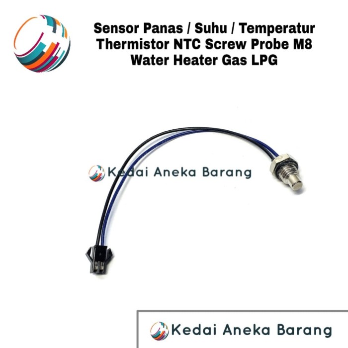 Jual Sensor Panas Suhu Temperatur Thermistor NTC Water Heater Gas LPG ...