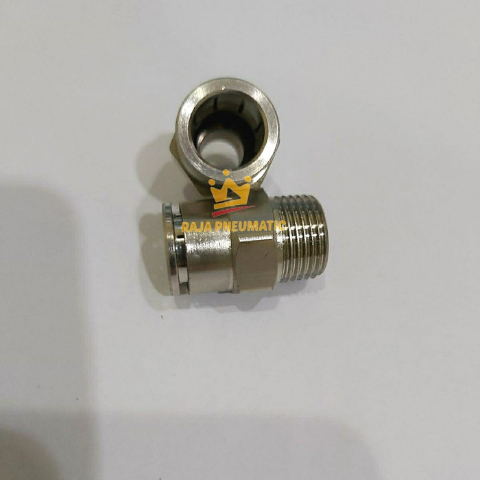 Jual FITTING NEPEL ANGIN METAL PUSH IN LURUS SELANG 10 MM DRAT 3/8 ...