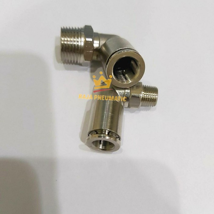 Jual FITTING NEPEL ANGIN METAL PUSH IN ELBOW SELANG 12 MM DRAT 3/8 ...