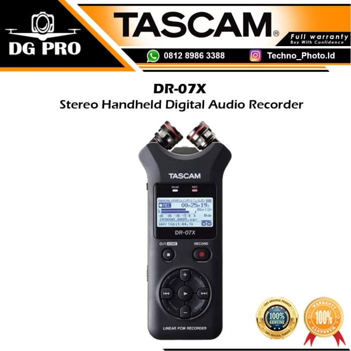 Jual Tascam DR-07X DR07 X Stereo Handheld Audio Recorder DR07X - Jakarta Pusat - DG PRO | Tokopedia
