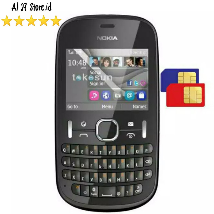 Jual Nokia Asha 200 Original Dual Sim Hp Handphone Nokia Jadul Not E6 ...