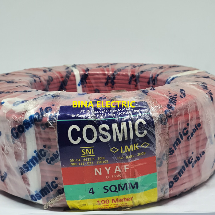 Jual Kabel Listrik NYAF 4mm 4 mm 1x4mm 1 x 4 mm Cosmic 100M 100 Meter ...