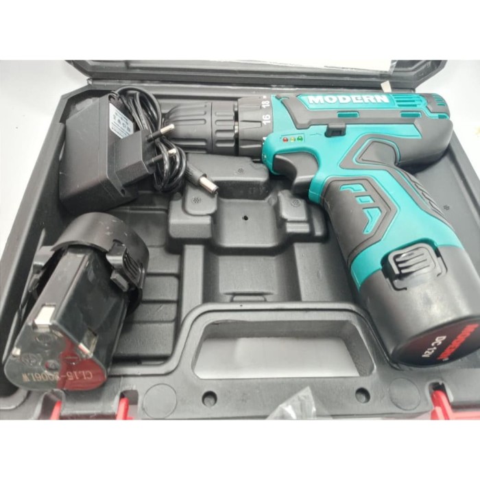 MODERN M-12V Bor Cordless Drill Baterai Tangan Charger Cas M12V Mesin ...