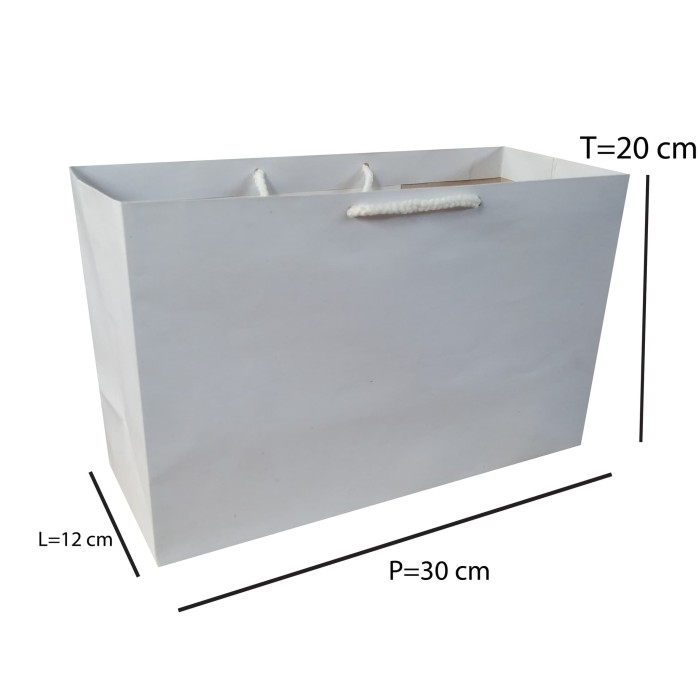 Jual Paper Bag Polos Besar Custom Ukuran PLT 30x12x20 Bertali Hitam ...