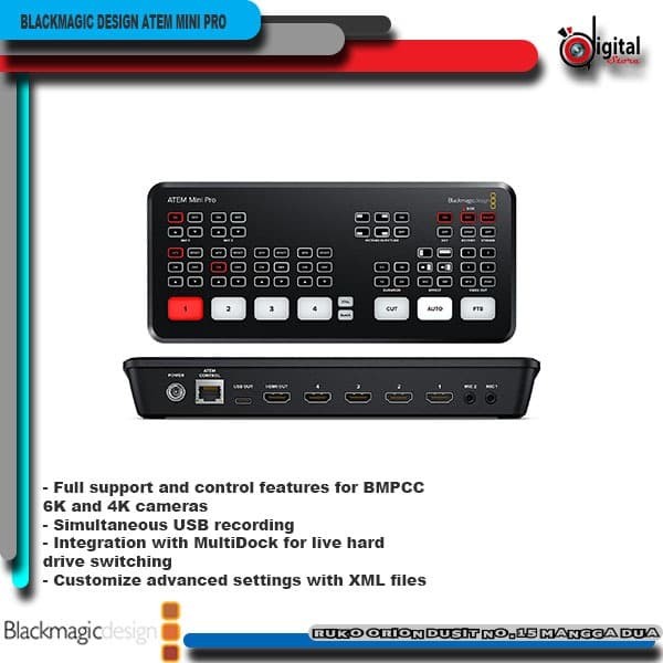 Jual Blackmagic Design ATEM Mini Pro HDMI Live Stream Switcher ...