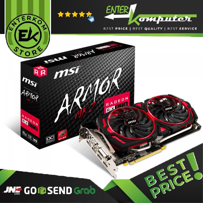 MSI RX 570 8GT OC 8GB GDDR5 256BIT GRAPHICS CARD
