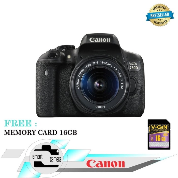 Jual KAMERA CANON EOS 750D KIT 18-55 STM / CANON EOS 750D / 750D ...