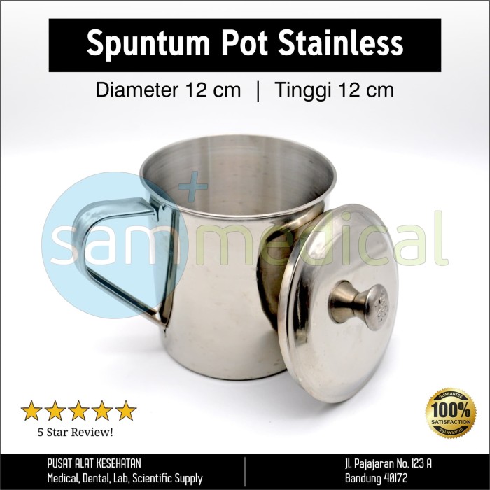 Jual RRC Sputum Pot / Pot Dahak Stainless D.12 cm x T. 12 cm - Kota ...