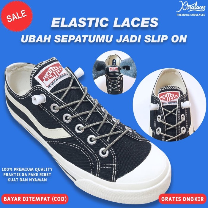Jual TALI SEPATU ELASTIS BULAT / LOCK LACES / TALI SEPATU KARET - Kota ...