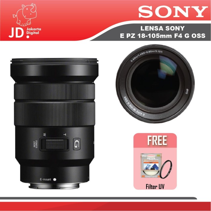 Promo Lensa Sony E PZ 18-105mm F4 G OSS - E-Mount 18-105mm F4 G - SEL ...