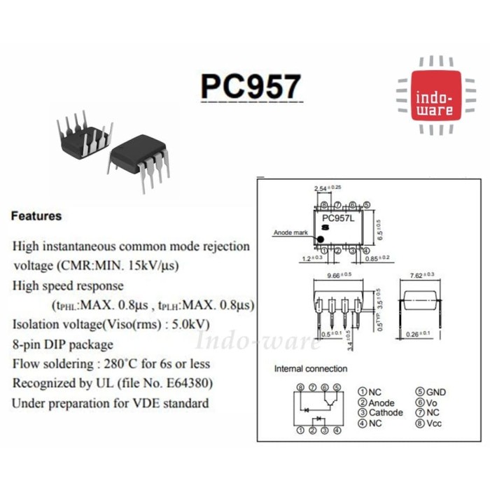 Jual PC957 PC957L DIP-8 Optocoupler IC - Kota Semarang - indo-ware ...