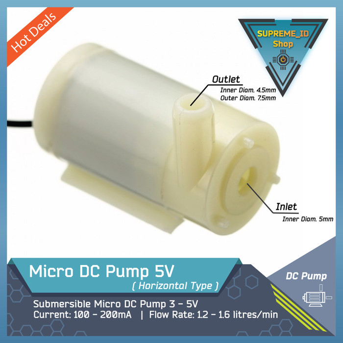 Jual Silent Submersible Mini DC Pump (Pompa Celup) | 3~5 Vdc | Arduino ...