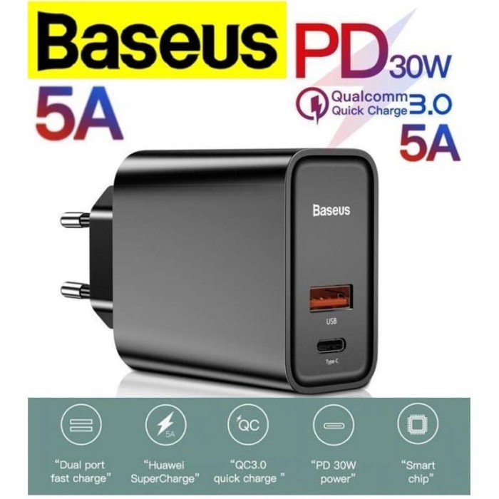 Jual BASEUS Batok Kepala Charger Fast Charging 3.0/4.0 Type C+USB 30W ... Jual BASEUS Batok Kepala Charger Fast Charging 3.0/4.0 Type C+USB 30W ...