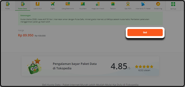 Cara Membeli Paket Data Melalui Tokopedia | Tokopedia Care
